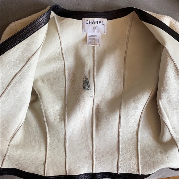 CHANEL | Jackets & Coats | Vintage Chanel Shearling Short Jacket | Poshmark